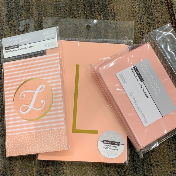 Recollections | Office | Nwt Letter L Journals Cards Sticky Notes ...